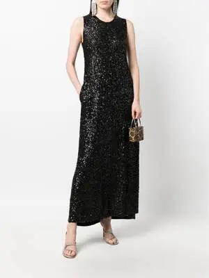 Norma Kamali Sequin-embellished Swing Dress
