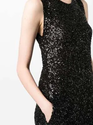 Norma Kamali Sequin-embellished Swing Dress