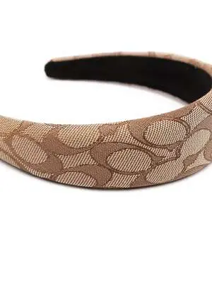 COACH Signature Logo Padded Headband