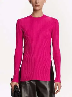 Proenza Schouler Ribbed-knit Jumper With Button Detail