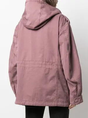 DIESEL® Cotton-linen Blend Cargo Pocket Hooded Jacket