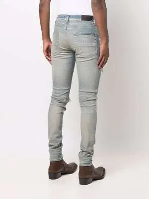 Amiri Distressed Skinny Jeans - Blue