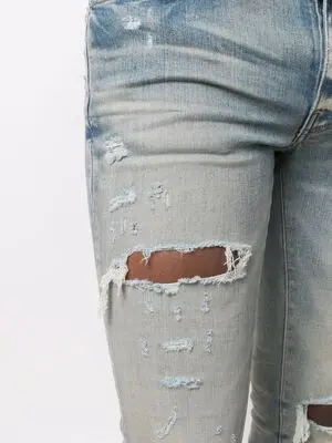 Amiri Distressed Skinny Jeans - Blue