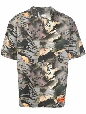 Heron Preston Camouflage Mock-neck T-shirt