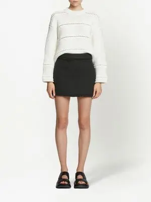 Proenza Schouler White Label Tweed Knitted Mini Skirt - Black