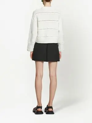 Proenza Schouler White Label Tweed Knitted Mini Skirt - Black