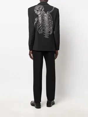 Philipp Plein Crystal Skeleton Gigolò Fit Blazer