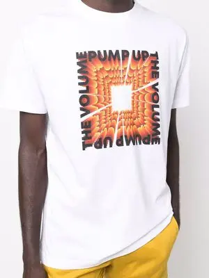 COUNTY OF MILAN Pump Up The Volume Slogan T-shirt