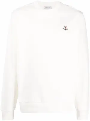 Moncler Logo Patch Sweatshirt - White