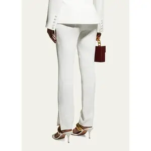 Cinq À Sept Brianne Slit-leg Trousers - Ivory