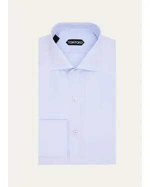 TOM FORD Solid Cotton Dress Shirt - Lavender