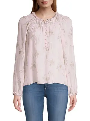Rebecca Taylor Daffodil Silk Blouse