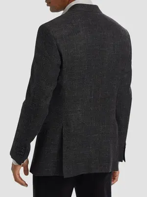 Emporio Armani Virgin Wool-blend Blazer - Black