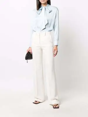 LANVIN Ribbon-fastened Silk Blouse