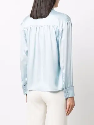 LANVIN Ribbon-fastened Silk Blouse
