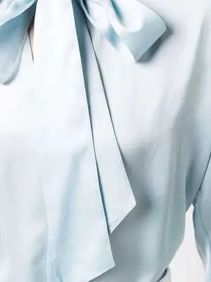 LANVIN Ribbon-fastened Silk Blouse