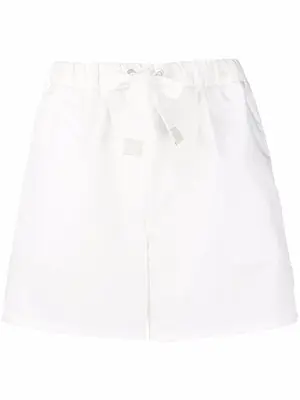 Moncler High-waisted Shorts - White