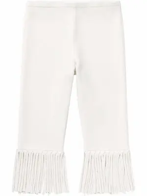 Proenza Schouler Textured Fringed Biker Shorts