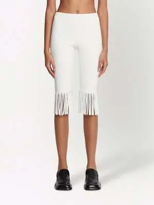 Proenza Schouler Textured Fringed Biker Shorts