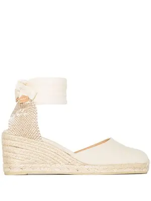 CastaÑer 70mm Carina Espadrilles - White