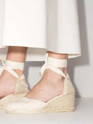 CastaÑer 70mm Carina Espadrilles - White
