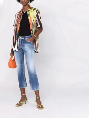 Dsquared2 Cropped Bootcut Jeans