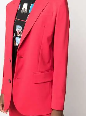 Dsquared2 Virgin Wool Notched Lapel Blazer