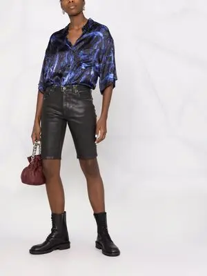 DIESEL® Wax-coated Five-pocket Shorts