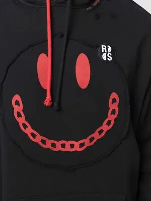 Raf Simons X Smiley Distressed-finish Hoodie