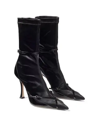 JIMMY CHOO X Mugler Buckle-strap Mid-calf Boots