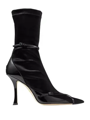 JIMMY CHOO X Mugler Buckle-strap Mid-calf Boots