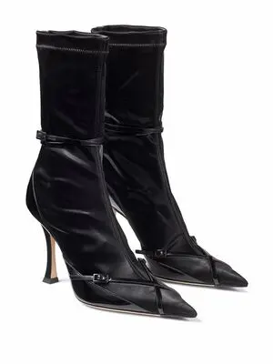 JIMMY CHOO X Mugler Buckle-strap Mid-calf Boots