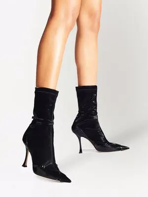 JIMMY CHOO X Mugler Buckle-strap Mid-calf Boots
