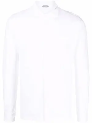 ZANONE Long-sleeved Cotton Shirt - White