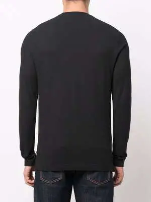 ZANONE Long-sleeved Cotton T-shirt - Black