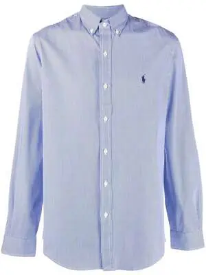 Polo Ralph Lauren Logo Striped Shirt - Blue