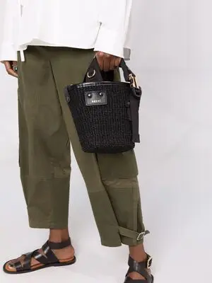 Sacai Micro Marche Woven Bucket Bag