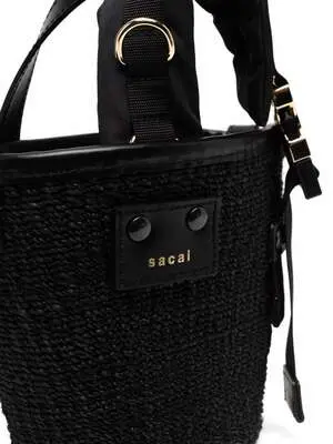 Sacai Micro Marche Woven Bucket Bag