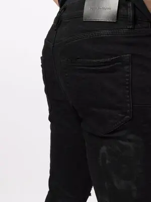 PURPLE BRAND Low-rise Skinny Jeans - Black
