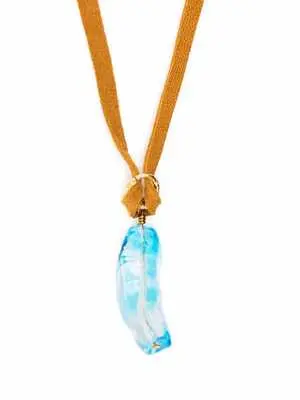 FORTE_FORTE Stone Pendant Necklace - Brown