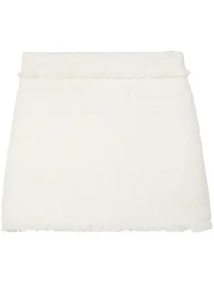 Proenza Schouler White Label Tweed Knitted Mini Skirt - White
