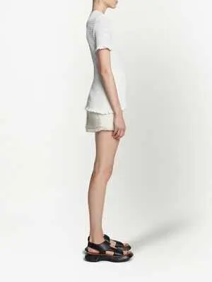 Proenza Schouler White Label Tweed Knitted Mini Skirt - White
