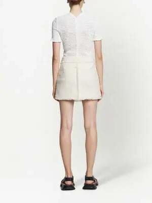 Proenza Schouler White Label Tweed Knitted Mini Skirt - White