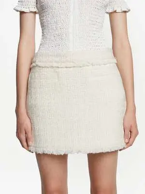 Proenza Schouler White Label Tweed Knitted Mini Skirt - White