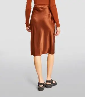 JOSEPH Silk Isaak Midi Skirt