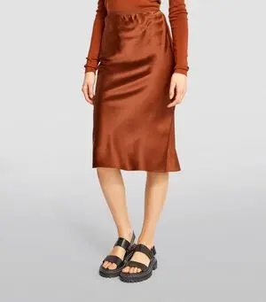 JOSEPH Silk Isaak Midi Skirt