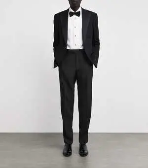Ralph Lauren Purple Label Wool Gregory Tuxedo Trousers