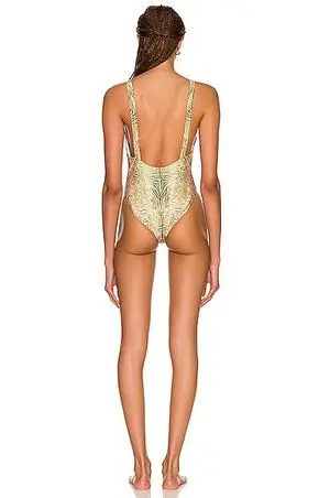 FE NOEL Classic One Piece Swimsuit In Green