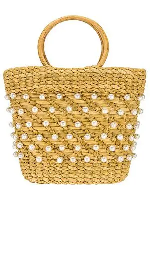 Poolside The Mak Pearl Tote In Tan