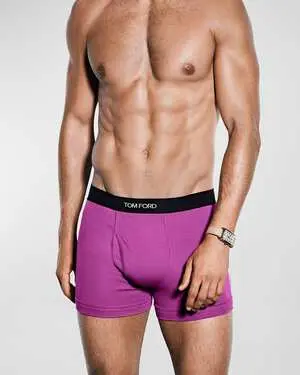 TOM FORD Logo-trim Boxer Briefs 676 Magenta